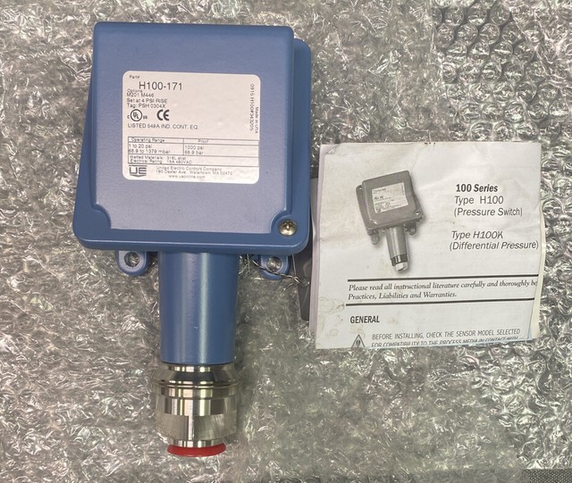 United Electric UE H100-171 100 NEMA 4x Mechanical Pressure Switch for ...
