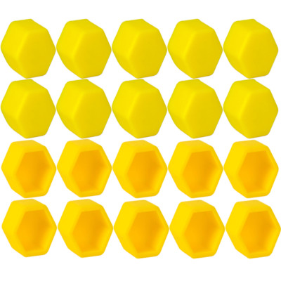 20x Yellow Car Wheel Nut Lug Dust Cover Cap Protector Tyre Bolt Hub ...