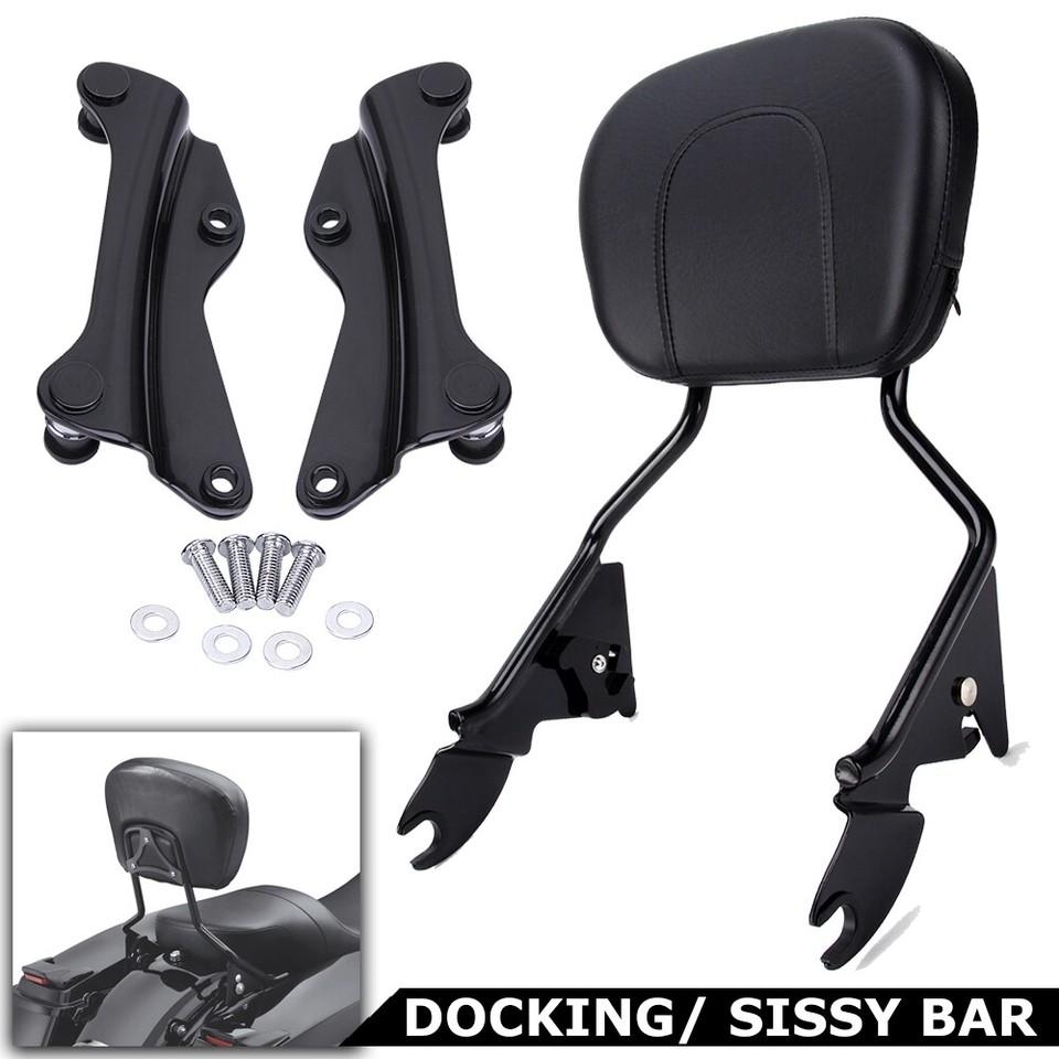For 14-23 Harley Touring Quick Release Backrest Sissy Bar / Docking ...