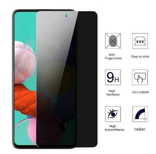 Full Coverage Privacy Tempered Glass Screen Protector for Samsung ...