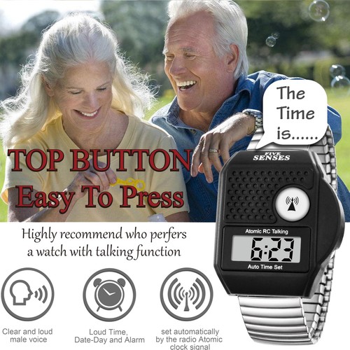 FIVE SENSES Atomic Talking Watch for Vision Impaired, Unisex Silver, Superb 841321100945| eBay