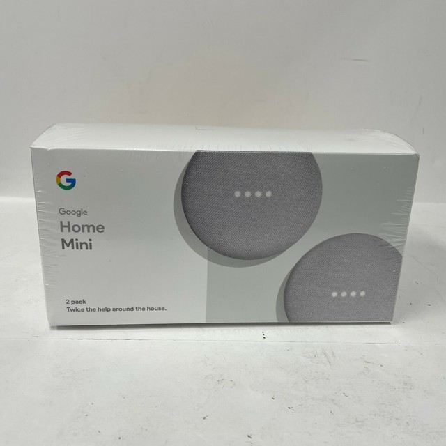 Google Home Mini Smart Assistant, Two Pack - Chalk (GA00377-US) for ...