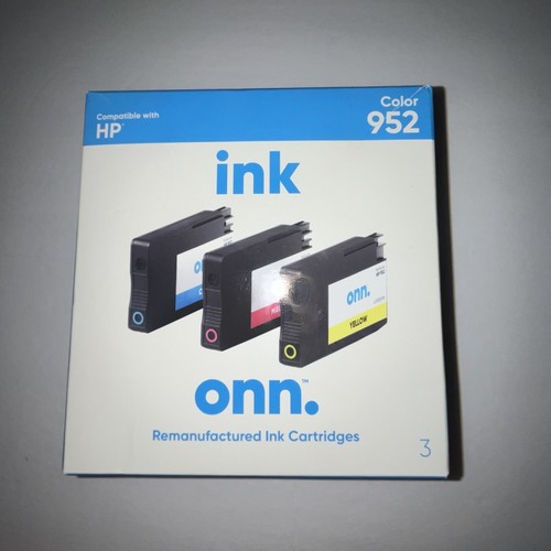 ONN 952 Color Remanufactured Ink Cartridges Yellow Magenta Cyan HP ...