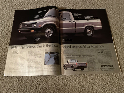 Vintage 1982 MAZDA B2000 SUNDOWNER Pickup Truck Print Ad 1980s B-2000 ...