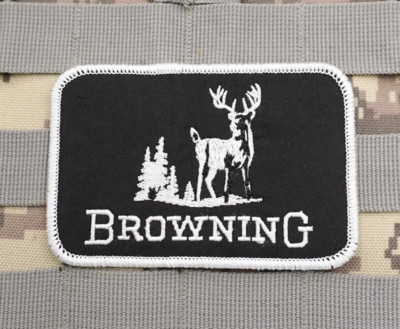 BROWNING FIREARMS VINTAGE STYLED EMBROIDERED HOOK & LOOP PATCH... | eBay
