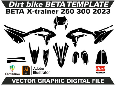 BETA X-TRAINER 250 300 2023 Template Vector Format Ai CDR EPS M155 | eBay