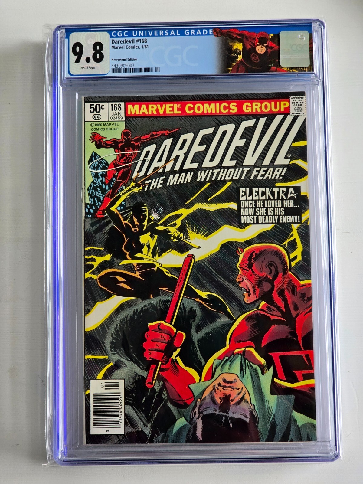 Daredevil #168 (1981) CGC 9.8 1st appearance of Electra Newsstand ...