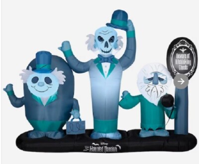 Disney 9-ft Lighted Beware of Hitchhiking Ghosts Inflatable | eBay