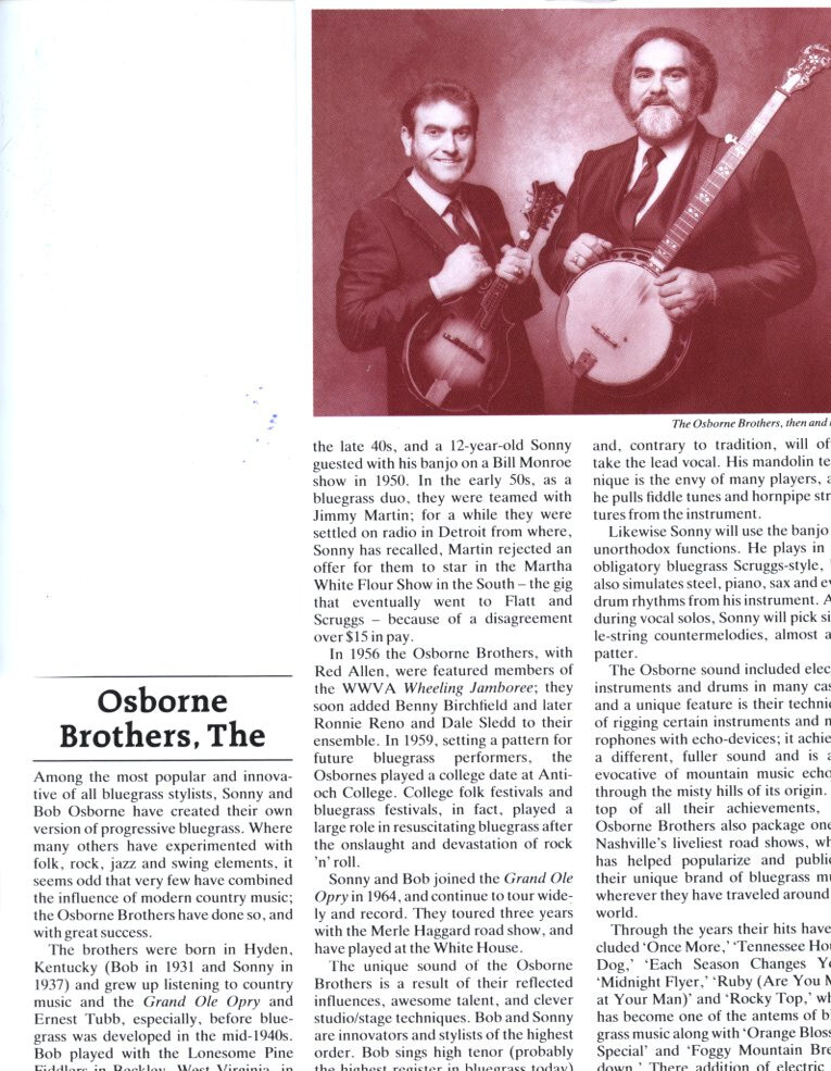 Osborne Brothers Magazine Photo Clipping 1 Page J9706 | eBay