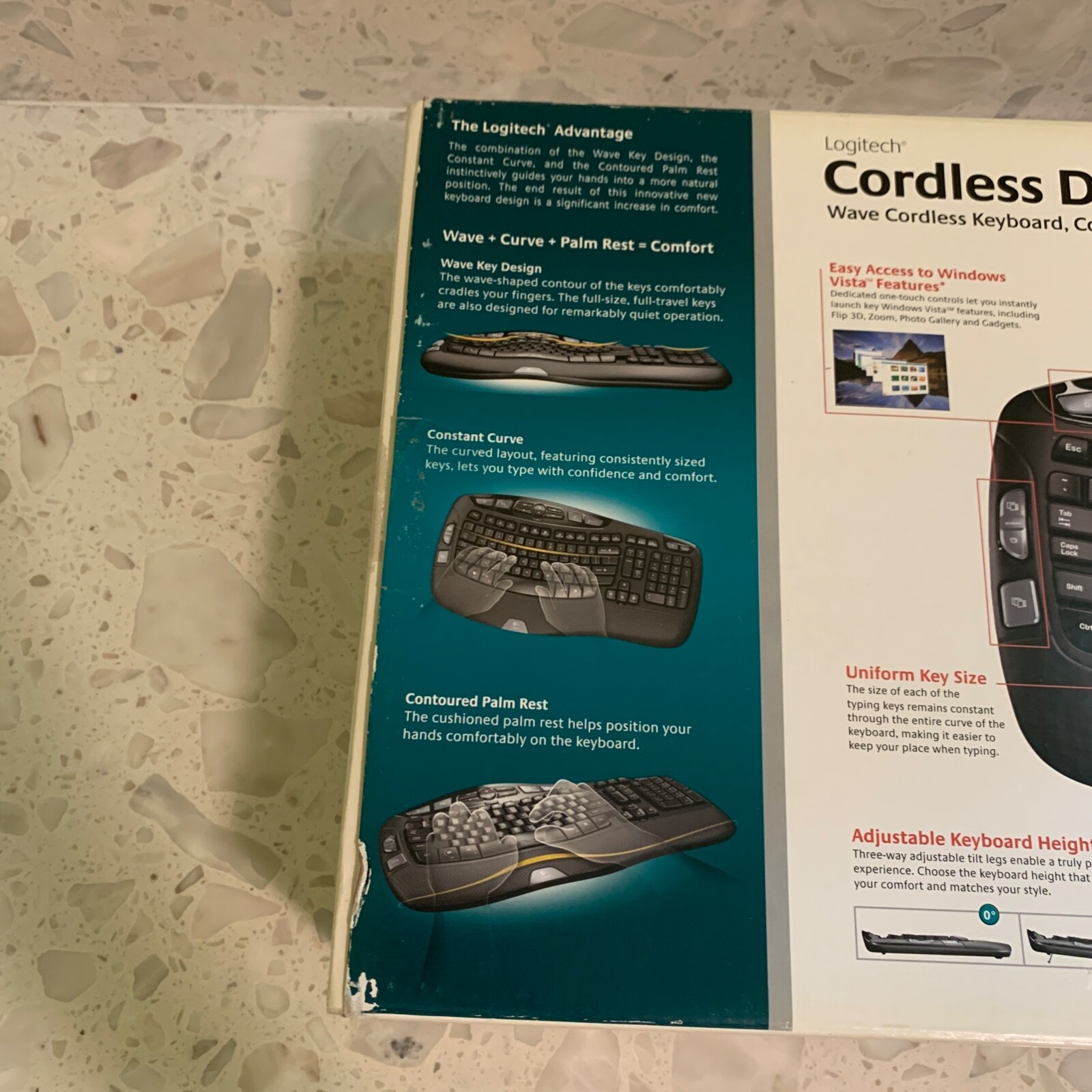 Logitech Cordless Desktop Wave Ergonomic Keyboard K350, M510 Mouse ...