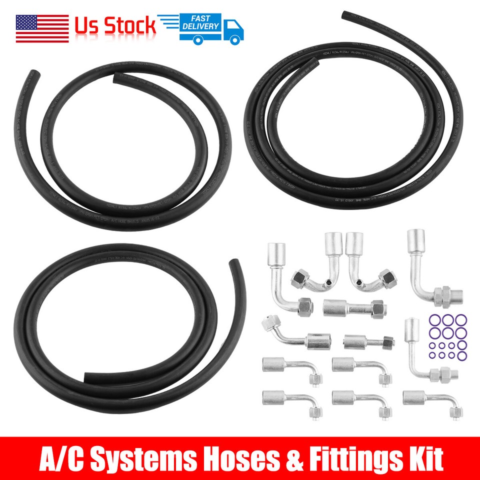 A/C Hose Kit #6 #8 #10 w/Beadlock Fittings O-Rings Universal Auto HVAC ...