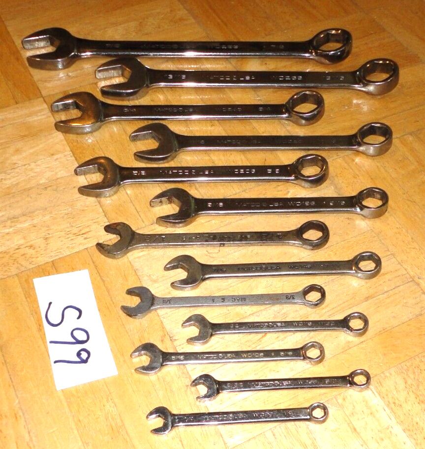 Matco Tools 13 Piece SAE Short Combination 6 Point Wrench Set 1/4 to 7/ ...
