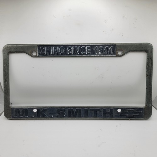 Chevrolet MK Smith Chino Since 1941 Silver License Plate Frame Front ...