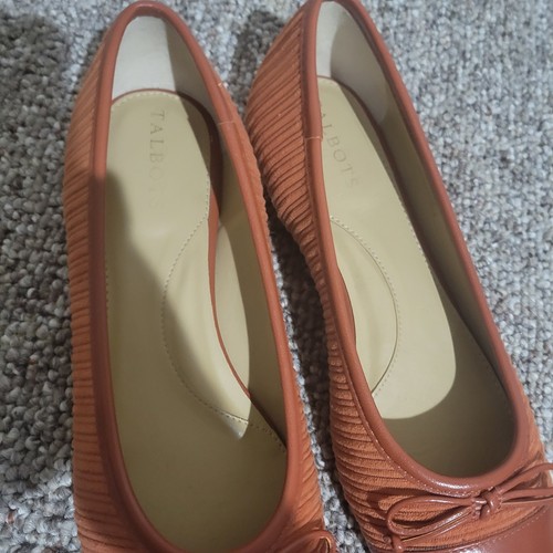 Talbots Blair Cap Toe Ballet Flats Orange Size 7 | eBay