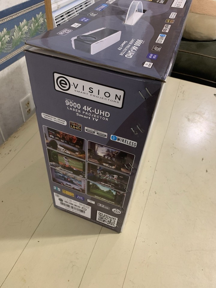 E Vision 9000 4K UHD Commercial Grade Full HD 8k UHD Projector New ...