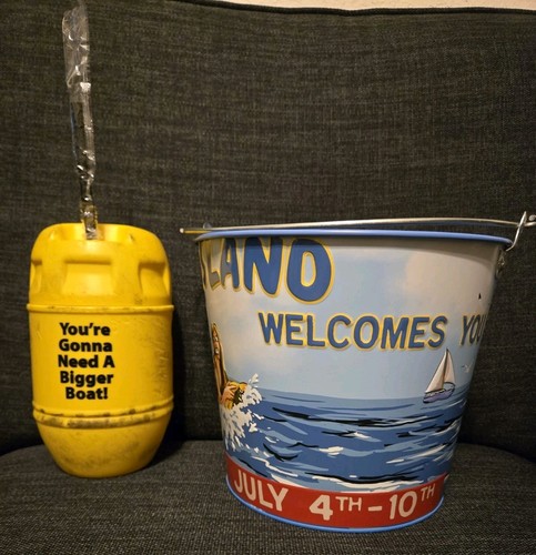 Jaws 50th Anniversary Popcorn Shark Chum Bucket July 4th Plus Drink Mug ...