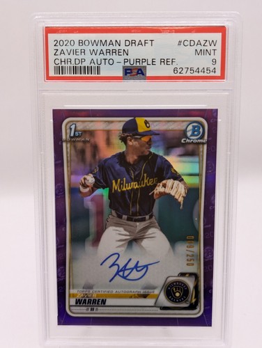 2020 Bowman Draft - Chrome Draft Picks Autographs Zavier Warren #CDA-ZW ...