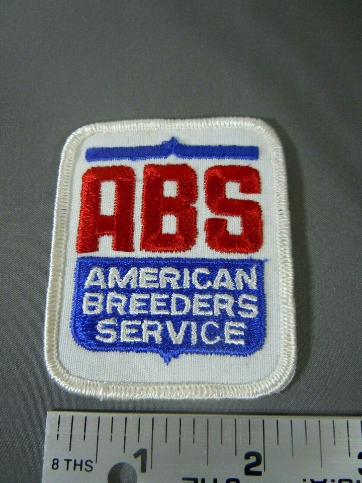 ABS AMERICAN BREEDERS SERVICE Embroidered Sew-On Patch 3" x 2 1/4" | eBay