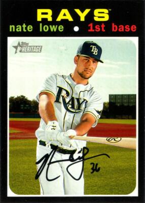 2020 Topps Heritage #220 Nate Lowe Tampa Bay Rays FREE SHIP | eBay
