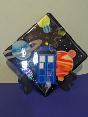 One Of A Kind, Handcrafted DR.WHO Glass Home Decor. "Tardis In Space ...