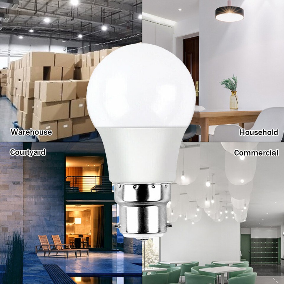 LED B22 Bulb Light 3W-22W Daylight Bulbs 3000K/6500K Anti-Glare for ...