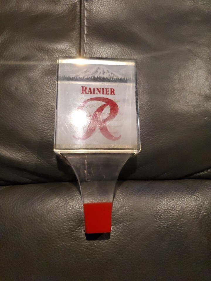 Rainier Beer Tap Mountain Fresh Beer Tap 7" Square Vintage RARE | eBay
