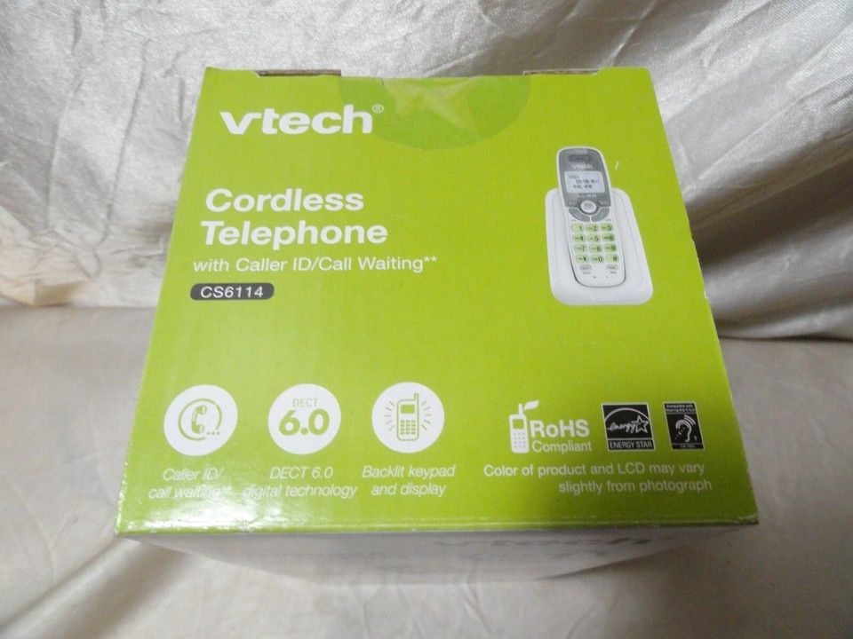 NEW VTECH CORDLESS TELEPHONE PHONE DECT 6.0H HANDSET MODEL CS6114 ...