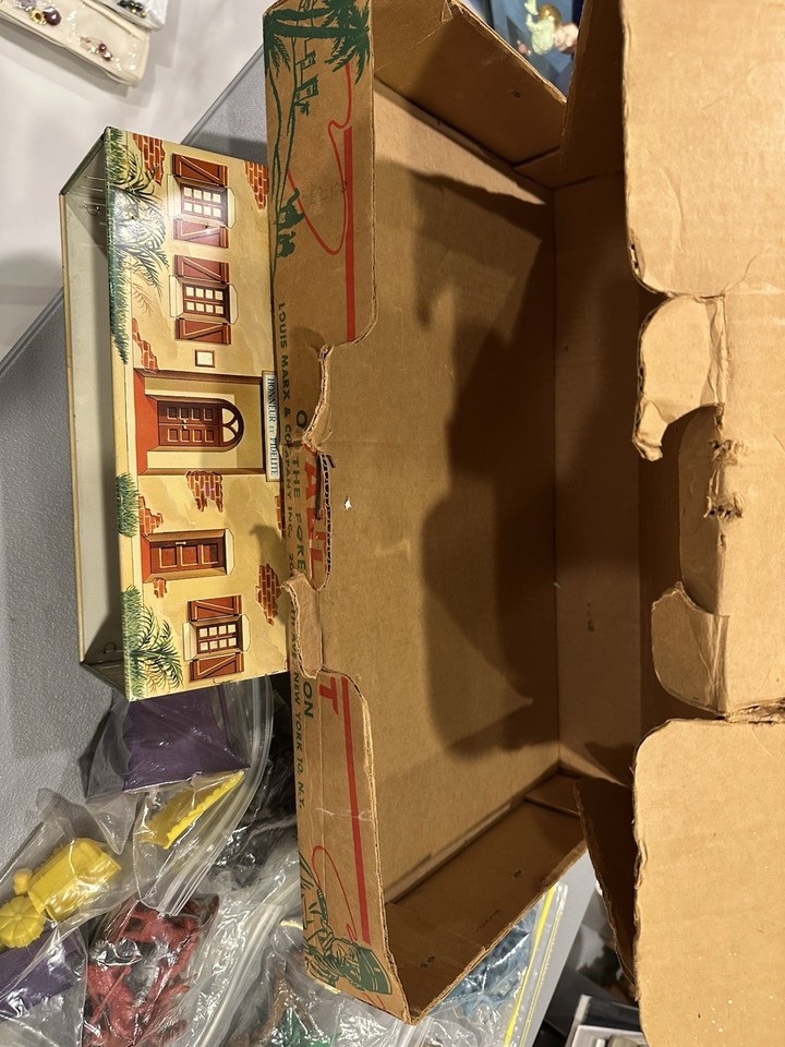 Vintage Marx Captain Gallant Playset w/ Box, Figures, Buildings ...