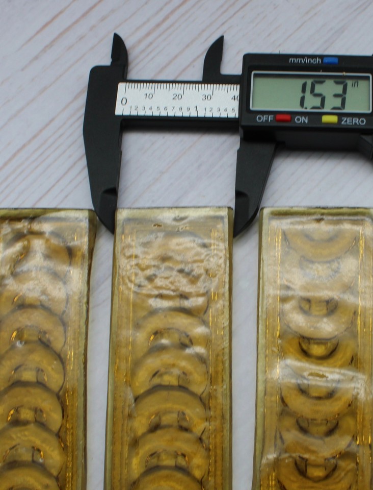 Rare Antique LCT Tiffany Studios Molded Favrile Glass Tiles, 4" × 1½ ...