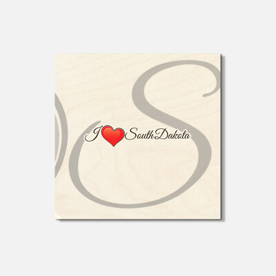 I Love South Dakota USA Travel 4'' X 4'' Square Wooden Coaster | eBay
