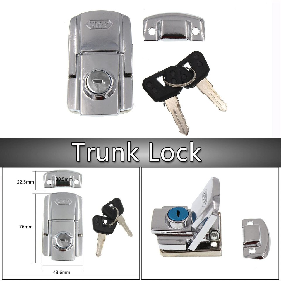 Minho Motorcycle Rear Trunk Lock in Iron Metal Material Anti‑Theft ...