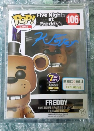 7BAP 1 of 1 - Flocked Freddy Kevin Foster Signed Funko Pop! Fives ...