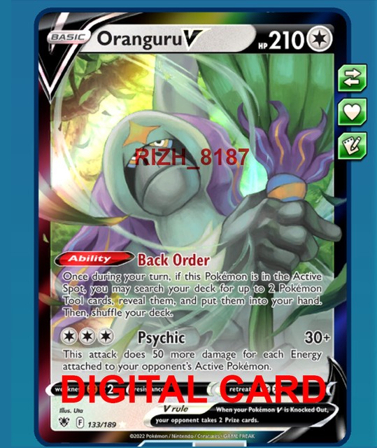 Pokémon TCG Oranguru V Sword & Shield - Astral Radiance 133/189 Holo ...