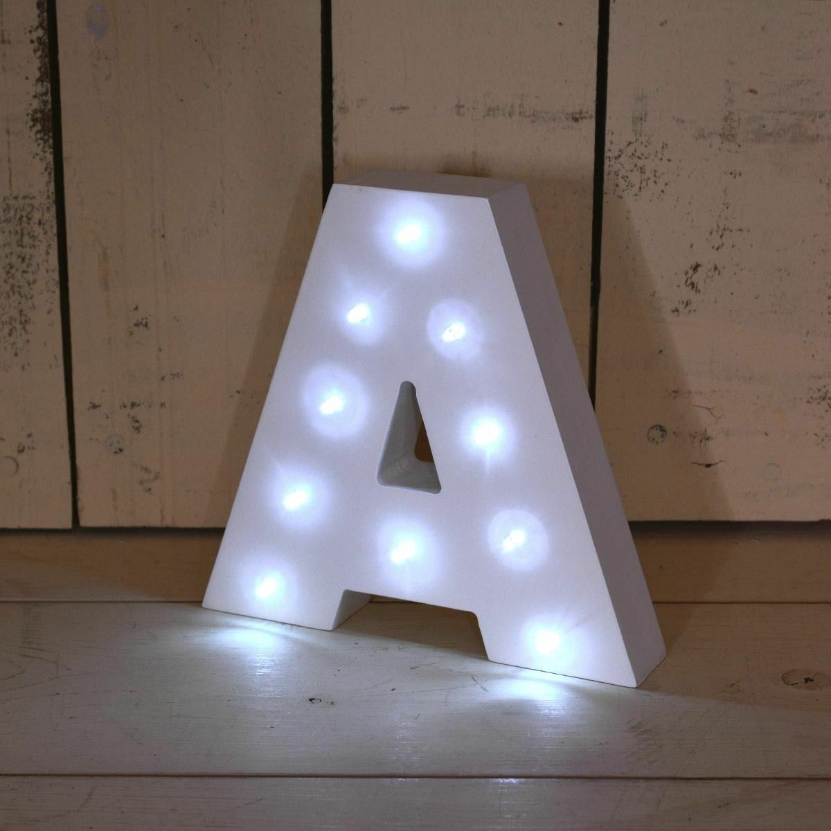 A-Z LED Wooden Stand Up Letters for Parties, Weddings, Decorations ...