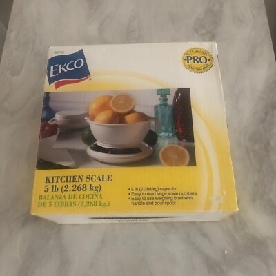 EKCO Kitchen Scale - Weighs Up To 5 Pounds - New in Box - FREE SHIPPING ...