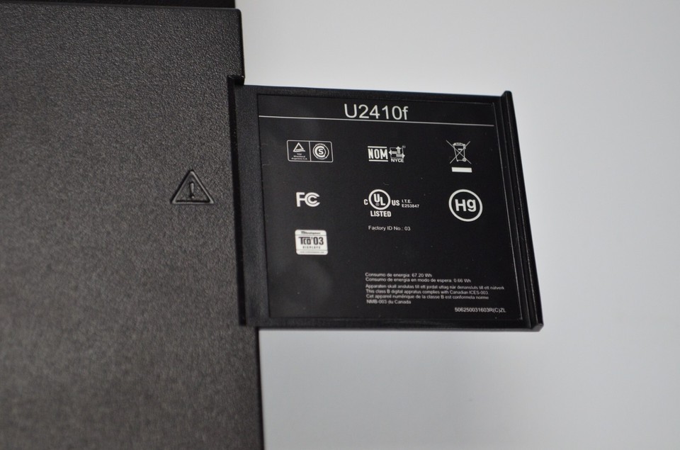 Dell U2410f 24" 1920 x 1200 DP HDMI DVI VGA Video Component LCD Monitor ...
