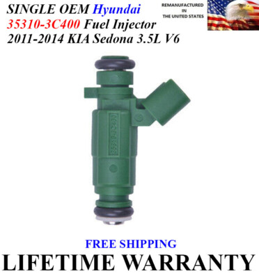 Genuine SINGLE OEM Hyundai Fuel Injector For 2011-2014 KIA Sedona 3.5L ...