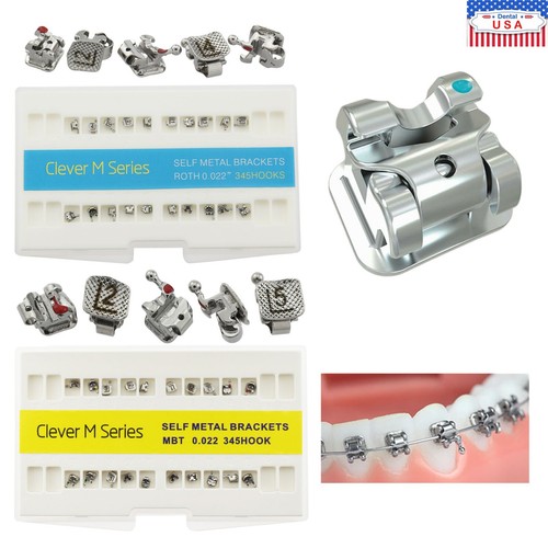 Dental AO Empower Type Orthodontic Self Ligating Brackets Metal Roth ...