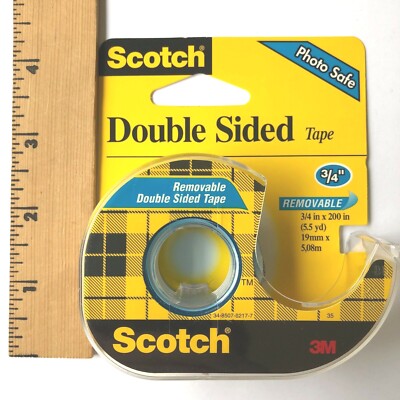 3M Scotch Removable Double Sided Tape With Dispenser 3/4”x 200” 238 | eBay