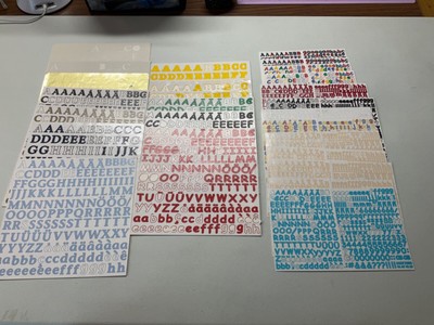 Creative Memories ABC/123 Stickers USED Lot. Large 13 and Mini 13 | eBay