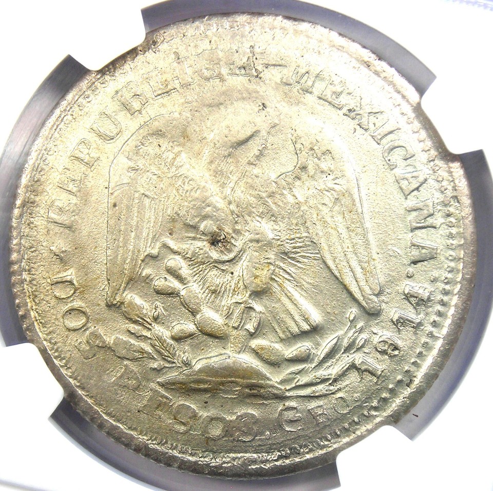 1914-GRO Mexico Guerrero Silver 2 Pesos 2P - NGC Uncirculated Details ...