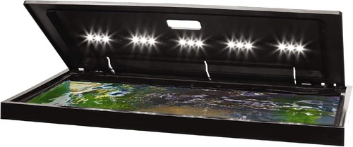 Modern LED Aquarium Hood Low Profile Energy Efficient Plastic Hood with ...