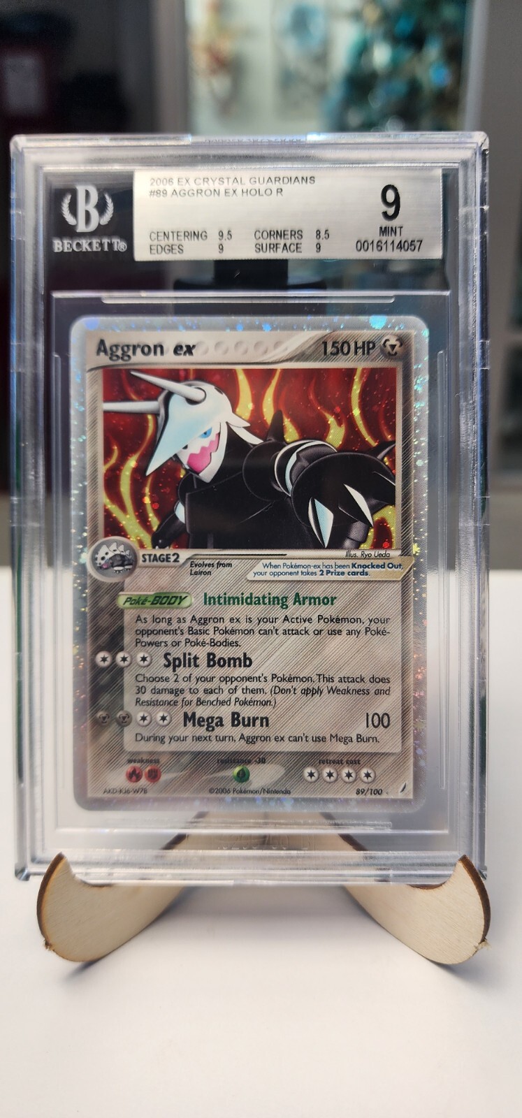 2006 Ex Crystal Guardians 89/100 Aggron Ex Holo Graded Beckett 9 | eBay