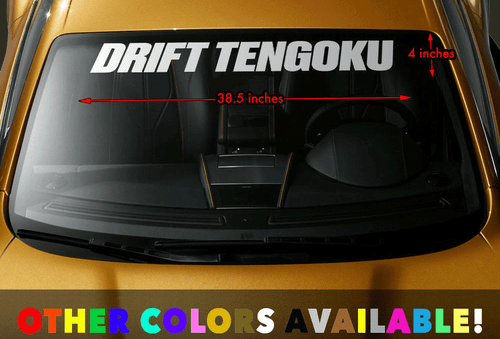 Front Windshield Banner Vinyl Decal Sticker 38x4" for DRIFT TENGOKU ...