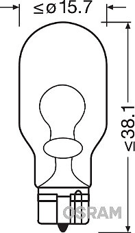 12v 16w W16w Trade Pk fits DAIHATSU Osram Genuine Top Quality Product ...