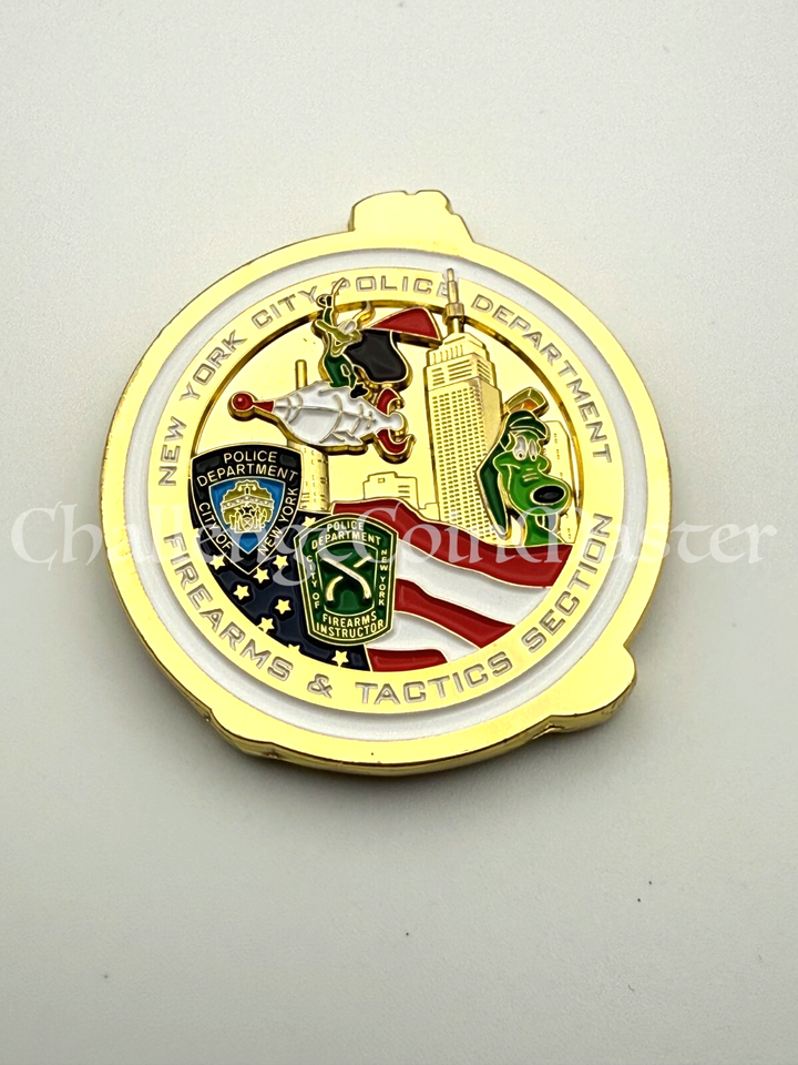 F66 NYPD FIREARMS AND TACTICS MARVIN THE MARTIAN POLICE CHALLENGE COIN ...