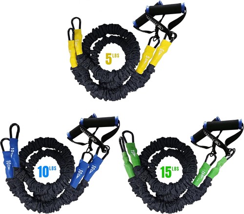 2 Carabiners & Resistance 25Lbs Valor - - 5Lb to Bands Attached pe ...