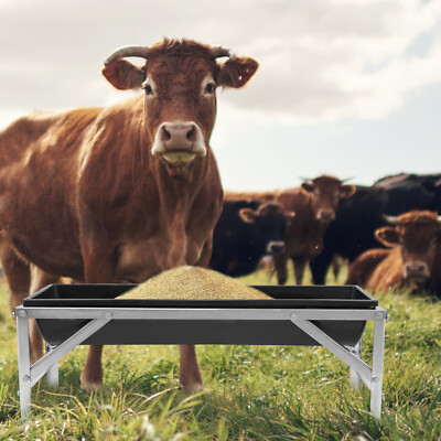 Livestock Feed Trough Long Large Capacity Feeder Feed Trough with Stand ...