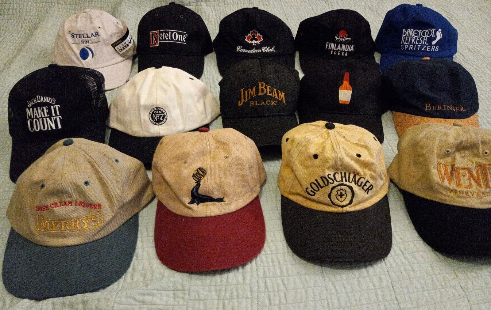 14 Adjustable Alcohol Liquor Wine Baseball Caps Whisk… - Gem