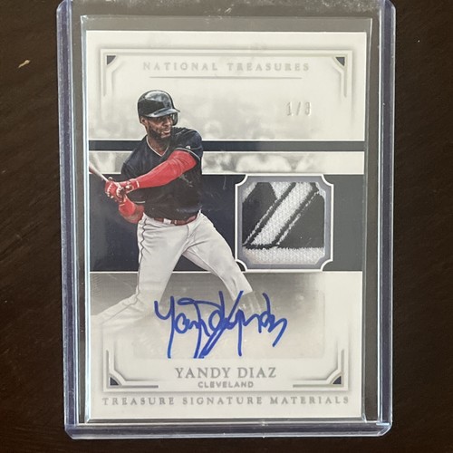 2017 National Treasures - Yandy Diaz ROOKIE PATCH AUTO NUMBERED 1/3 | eBay